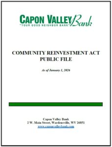 CRA Public File | Capon Valley Bank